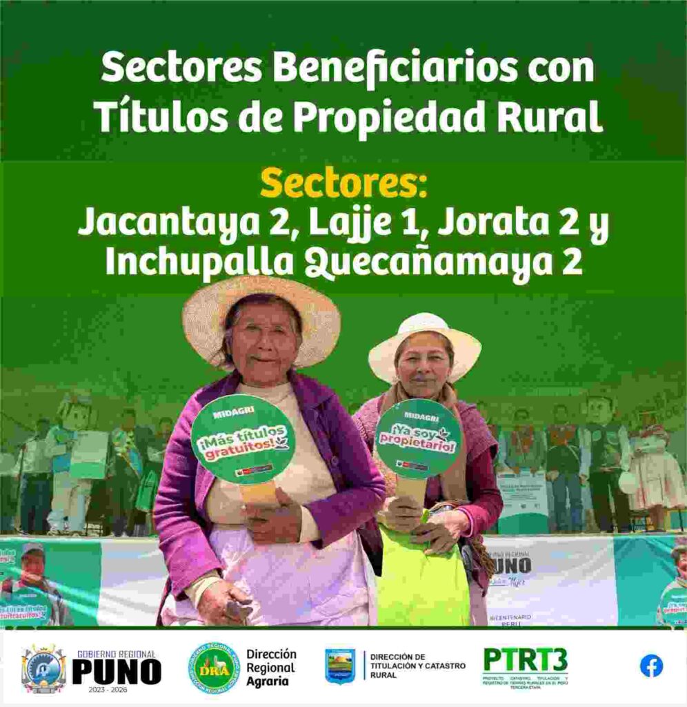 MEDIANTE EL PROYECTO PTRT3 LA DIRECCION DE TITULACION Y CATASTRO RURAL ...